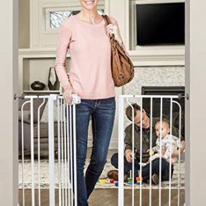 Regalo 37-Inch Extra Tall and 49-Inch Wide Walk Thru Baby Gate, Includes 4-Inch and 12-inch Extension Kit, 4 Pack of Pressure Mount Kit and 4 Pack of Wall Mount Kit