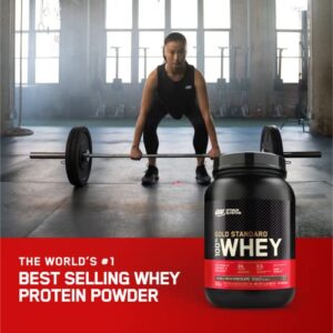 Optimum Nutrition Gold Standard 100% Whey Protein Powder, Vanilla Ice Cream, 2 Pound (Packaging May Vary)