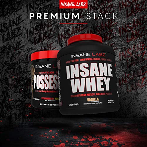 Insane Labz Insane Whey,100% Muscle Building Whey Protein, Post Workout, BCAA Amino Profile, Mass Gainer, Meal Replacement, 5lbs, 60 Srvgs, (Chocolate)