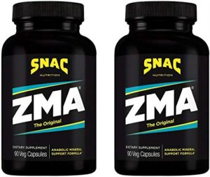 snac zma the original recovery and sleep supplement that supports a healthy immune system, 180 capsules (2 pack of 90 count)