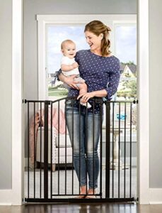 regalo easy step extra tall arched décor walk thru baby gate, includes 4-inch extension kit, 4 pack pressure mount kit and 4 pack wall mount kit, bronze, 36-inches tall (pack of 1)