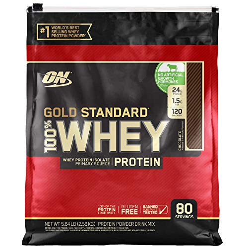 Optimum Nutrition Gold Standard 100% Whey Protein, 80 Servings - Chocolate