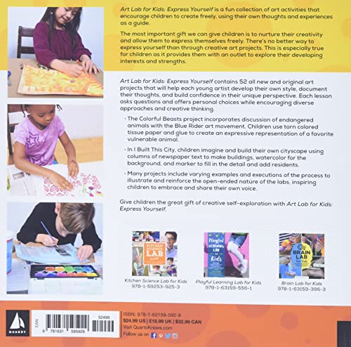 Art Lab for Kids: Express Yourself: 52 Creative Adventures to Find Your Voice Through Drawing, Painting, Mixed Media, and Sculpture (Volume 19) (Lab for Kids, 19)