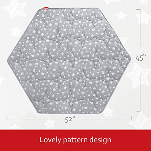 Hexagon Playpen Mat, Baby Playmat Fits Regalo Portable Play Yard 48 Inch and hiccapop 53" PlayPod Playpen, 6 Panel Playpen Mattress Non Slip Kids Tent Mat Hexagon Pad Mat