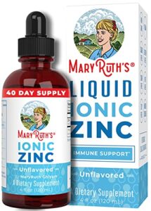 zinc supplements for immune support | ionic zinc for kids & adults | liquid zinc supplement | 40 day supply | zinc sulfate | skin care supplement | vegan | non-gmo | gluten free | 40 servings