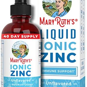 Zinc Supplements for Immune Support | Ionic Zinc for Kids & Adults | Liquid Zinc Supplement | 40 Day Supply | Zinc Sulfate | Skin Care Supplement | Vegan | Non-GMO | Gluten Free | 40 Servings