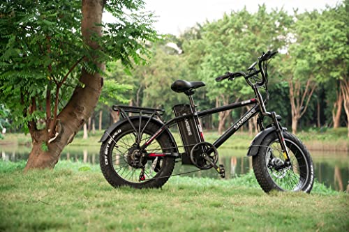 SAMEBIKE 750W Electric Bikes for Adults Up to 65 Miles EBike 4.0" Fat Tire Electric Bike 27 Mph Moped Electric Mountain Bike with 48V 13Ah Battery, Shimano 7 Speed, USB Display