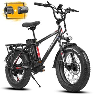 samebike 750w electric bikes for adults up to 65 miles ebike 4.0″ fat tire electric bike 27 mph moped electric mountain bike with 48v 13ah battery, shimano 7 speed, usb display