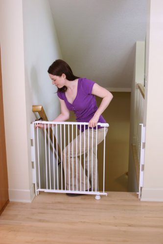 Regalo 2-in-1 Stairway and Hallway Wall Mounted Baby Gate, Bonus Kit, Includes Banister and Wall Mounting Kit