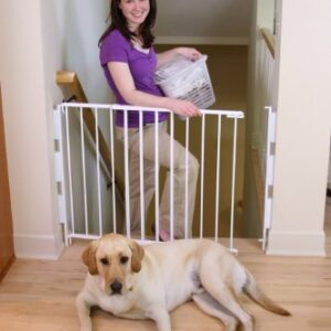 Regalo 2-in-1 Stairway and Hallway Wall Mounted Baby Gate, Bonus Kit, Includes Banister and Wall Mounting Kit