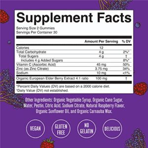 USDA Organic Kids Immune Support Gummies & Elderberry Liquid Drops (Blueberry Raspberry) Bundle by MaryRuth's | Vitamin C, Zinc, and Elderberry Gummies | Immune Support & Overall Health for Kids