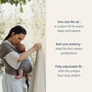 Boba Wrap Baby Carrier - Original Stretchy Infant Sling, Perfect for Newborn Babies and Children up to 35 lbs (Grey)