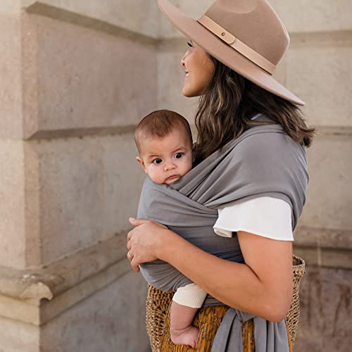 Boba Wrap Baby Carrier - Original Stretchy Infant Sling, Perfect for Newborn Babies and Children up to 35 lbs (Grey)