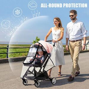 Stroller Rain Cover,Universal Stroller Accessory,Waterproof, Windproof Protection,Protect from Dust Snow,Baby Travel Weather Shield