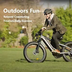 Asomtom Electric Bikes for Adults 750W BAFANG Motor 48V 15Ah Removable Battery 26" Fat Tire Electric Mountain Bike with Shimano 7-Speed e-Bikes with 45-60 Mile Range - UL Certified