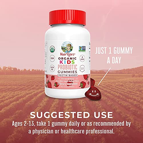 Liquid Morning Multivitamin Raspberry Kids & Probiotic USDA Organic Gummies Bundle by MaryRuth's | Immune Support | Kids Digestive & Gut Health Supplement for Men, Women & Kids