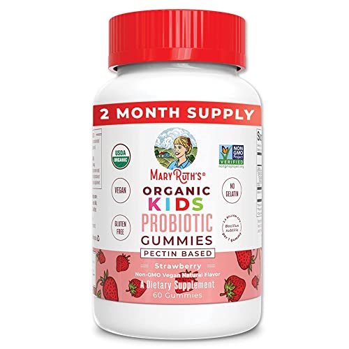 Liquid Morning Multivitamin Raspberry Kids & Probiotic USDA Organic Gummies Bundle by MaryRuth's | Immune Support | Kids Digestive & Gut Health Supplement for Men, Women & Kids