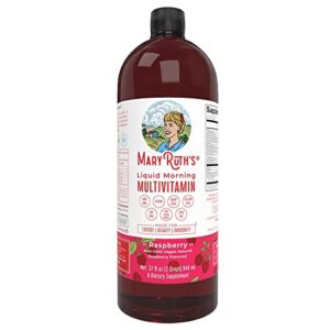 Liquid Morning Multivitamin Raspberry Kids & Probiotic USDA Organic Gummies Bundle by MaryRuth's | Immune Support | Kids Digestive & Gut Health Supplement for Men, Women & Kids