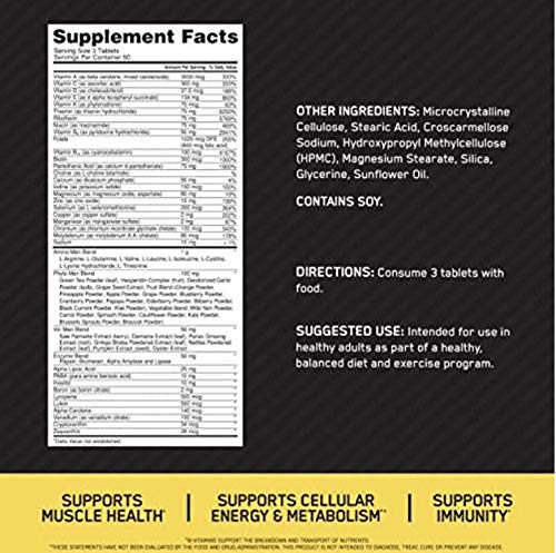 Optimum Nutrition Opti-Men, Mens Daily Multivitamin Supplement (150 Count) with ZMA Muscle Recovery and Endurance Supplement for Men and Women, Zinc and Magnesium Supplement (180 Count) - Bundle Pack