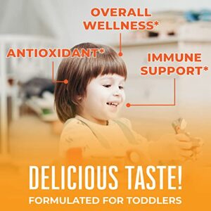 Toddler Multivitamin Gummies & USDA Organic Vitamin C Liquid Drops for Toddler Bundle by MaryRuth's | Vitamin C, D3, Zinc | Immune Support & Overall Health | Vegan | Non-GMO | Gluten Free