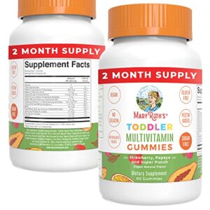 Toddler Multivitamin Gummies & USDA Organic Vitamin C Liquid Drops for Toddler Bundle by MaryRuth's | Vitamin C, D3, Zinc | Immune Support & Overall Health | Vegan | Non-GMO | Gluten Free