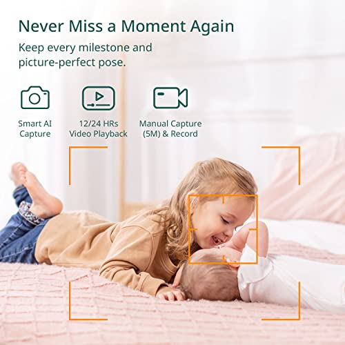 pixsee Smart Video Baby Monitor, Full HD Camera and Audio with Night Vision, Cry Detection, Temperature & Humidity Sensors and 2 Way Talk, Encrypted Wireless WiFi for Phone App, Supports Alexa