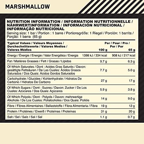 Protein Crisp Bar, Marshmallow - 10 Bars (65g)