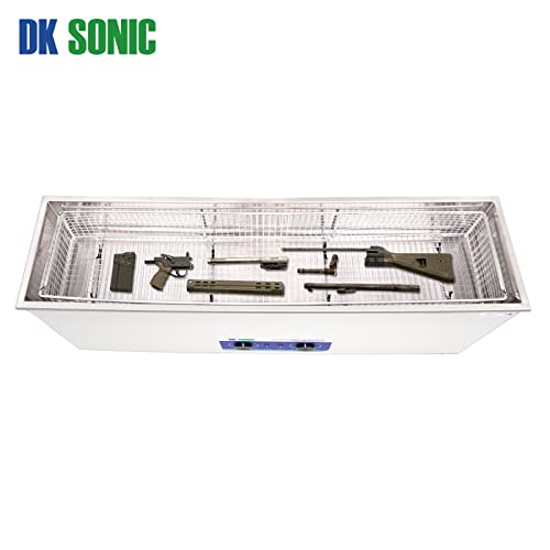 DK SONIC 30L Ultrasonic Gun Cleaner with Timer Basket and Stainless Steel Tank for Rifle,Guns Parts, Bullets,Military Supplies, Brass,Carburetor,Engine Parts(30L, 110V)