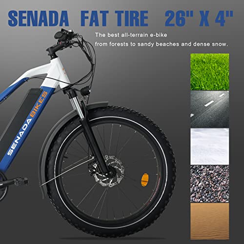 SENADA Electric Bike for Adults, 1000W Fat Tire Electric Bikes Snow Ebikes, Saber-PRO 48V 21Ah Battery Long Range 45-80Miles 26" x 4" Fat Tire Ebike, Electric Bicycle with Shimano 7-Speed