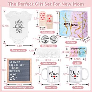 LIAVOEIZ Gift for New Parents-New Mom Gifts for Women- Announcements Pregnancy Gifts for First Time Moms, Gender Reveal Gifts for New Parents Mom and Dad Mugs