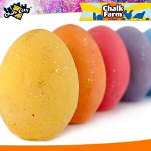 Regal Games Sidewalk Glitter Egg Chalk, 6 Count Chalk, Non-Toxic, Washable, Art Set