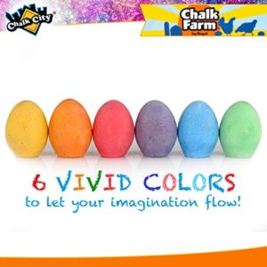 Regal Games Sidewalk Glitter Egg Chalk, 6 Count Chalk, Non-Toxic, Washable, Art Set