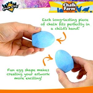 Regal Games Sidewalk Glitter Egg Chalk, 6 Count Chalk, Non-Toxic, Washable, Art Set