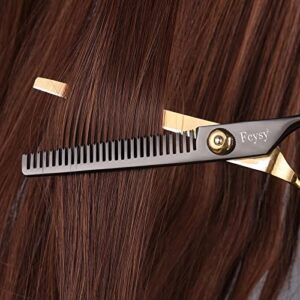 Hair Scissors Barber Shears Set, Fcysy Professional Hair Cutting Scissors Kit, Haircut Scissors Thinning Shears for Haircutting, Hairdresser Trimming Scissors Tools Hair Supplies for Men Women Pet