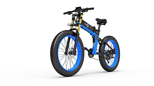 Bezior X PLUS Electric Bike for Adults, Foldable 26"x4.0 Fat Tire Electric Bicycle, 1500w Motor 48V 17.5Ah Removable Lithium Battery, Up to 25 MPH, Shimano 27-Speed Gear and Dual Shock Absorber Ebikes