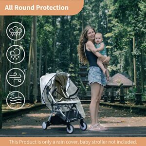 Bemece Stroller Rain Cover , Universal Stroller Accessory, Baby Travel Weather Shield, Windproof Waterproof, Protect from Dust Snow