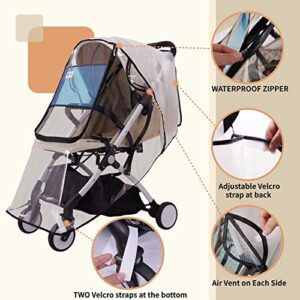 Bemece Stroller Rain Cover , Universal Stroller Accessory, Baby Travel Weather Shield, Windproof Waterproof, Protect from Dust Snow