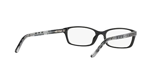 BURBERRY BE 2073 3164 Black Plastic Rectangle Eyeglasses 53mm