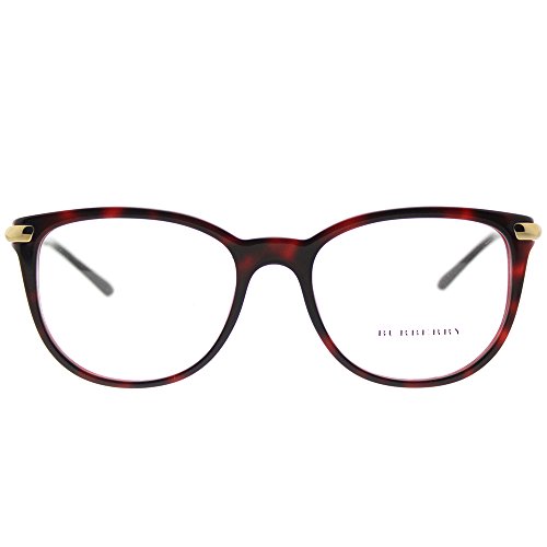 BURBERRY BE 2255Q 3657 Havana Bordeaux Plastic Square Eyeglasses 51mm