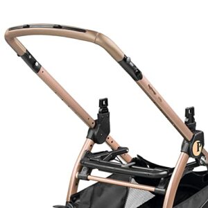 Ypsi – Compact Single to Double Stroller – Compatible with All Primo Viaggio Infant Car Seats & Ypsi Bassinets - Made in Italy - Mon Amour (Beige, Pink, & Rose Gold)