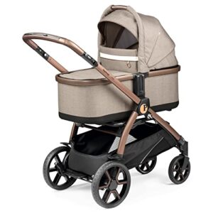 Ypsi – Compact Single to Double Stroller – Compatible with All Primo Viaggio Infant Car Seats & Ypsi Bassinets - Made in Italy - Mon Amour (Beige, Pink, & Rose Gold)