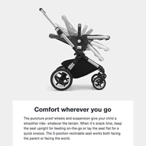 Bugaboo Lynx - The Lightest Full-Size Baby Stroller - All-Terrain with an Effortless Push and One-Handed Steering - Compatible with Bugaboo Turtle One by Nuna Car Seat - Alu/Blue Mélange