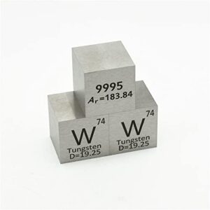 DFUF Element Cube Tungsten Cube W High Purity 3N5 99.95% Laser Marked Research Development Element Simple Substance High Temperature 1 Inch