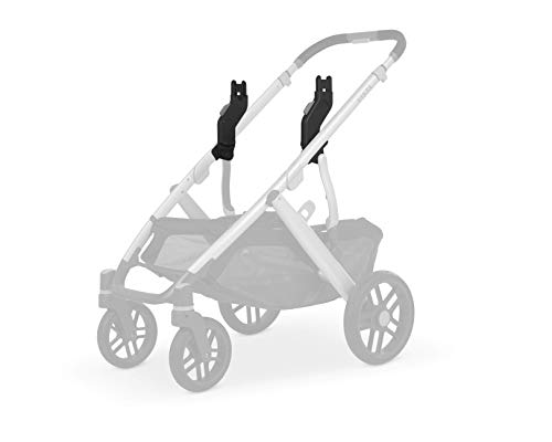 UPPAbaby Vista V2 Stroller- Greyson (Charcoal Melange/Carbon/Saddle Leather) + Upper Adapters + RumbleSeat V2- Greyson (Charcoal Melange/Carbon/Saddle Leather)