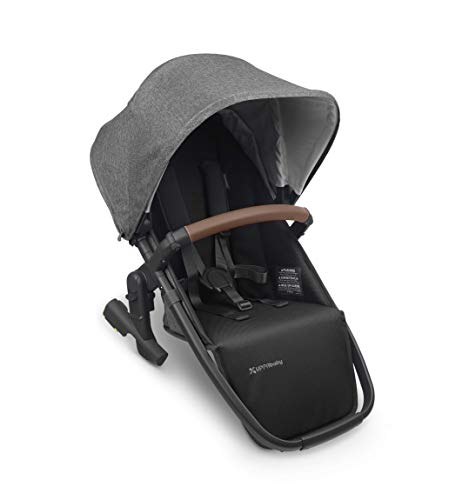 UPPAbaby Vista V2 Stroller- Greyson (Charcoal Melange/Carbon/Saddle Leather) + Upper Adapters + RumbleSeat V2- Greyson (Charcoal Melange/Carbon/Saddle Leather)