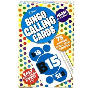 Regal Games - Standard Bingo Calling Cards - 2.5" x 3.5" - High Contrast Numbers & Letters - Durable Plastic Coating - Cardstock - 75 Count (B1 - O75)