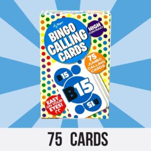 Regal Games - Standard Bingo Calling Cards - 2.5" x 3.5" - High Contrast Numbers & Letters - Durable Plastic Coating - Cardstock - 75 Count (B1 - O75)