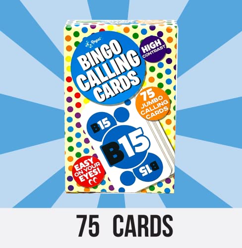 Regal Games - Standard Bingo Calling Cards - 2.5" x 3.5" - High Contrast Numbers & Letters - Durable Plastic Coating - Cardstock - 75 Count (B1 - O75)