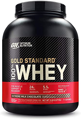 Optimum Nutrition Gold Standard 100% Whey Protein Powder, Extreme Milk Chocolate, 5 Pound (Packaging May Vary)