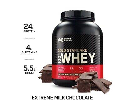 Optimum Nutrition Gold Standard 100% Whey Protein Powder, Extreme Milk Chocolate, 5 Pound (Packaging May Vary)